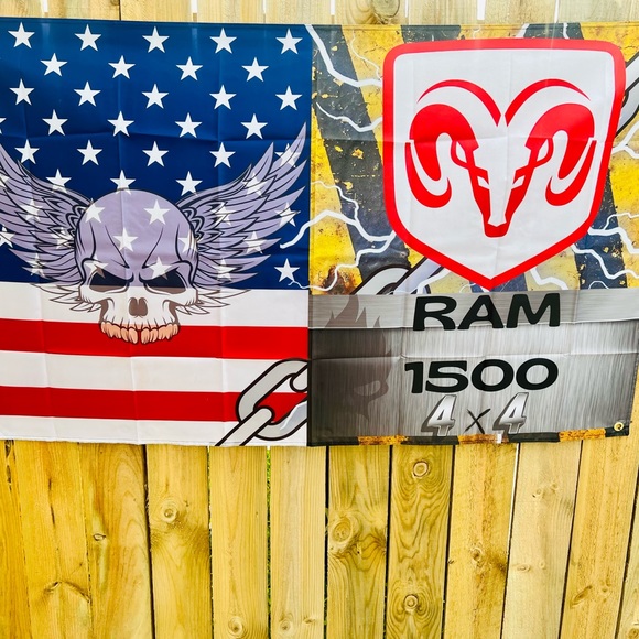 ekp | Wall Decor | Dodge Ram 3x5 Ft Flag Banner Truck 50 4x4 Flagbaner ...